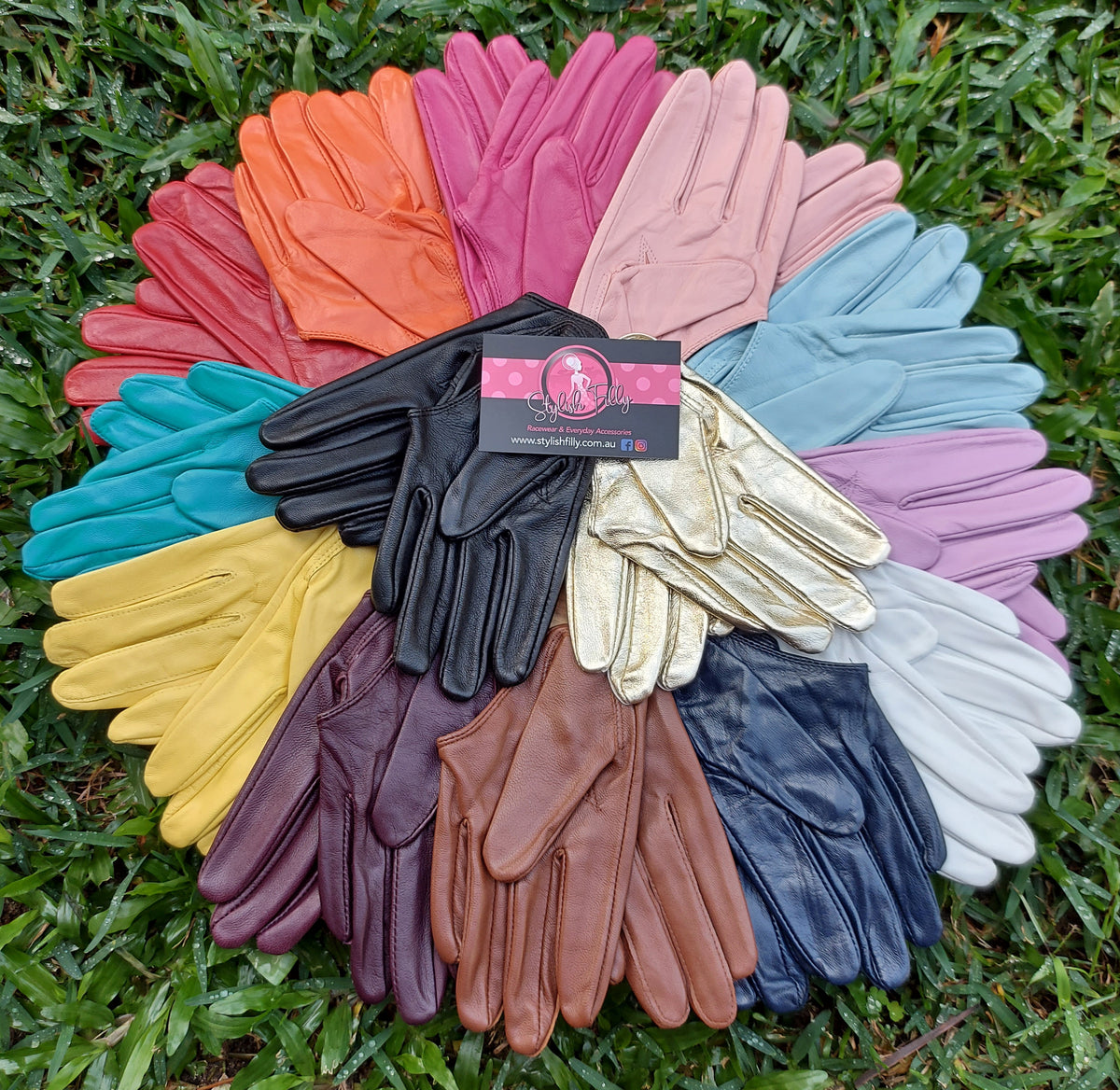 HALF PALM GLOVES (GENUINE LEATHER) - other colours available – Stylish ...
