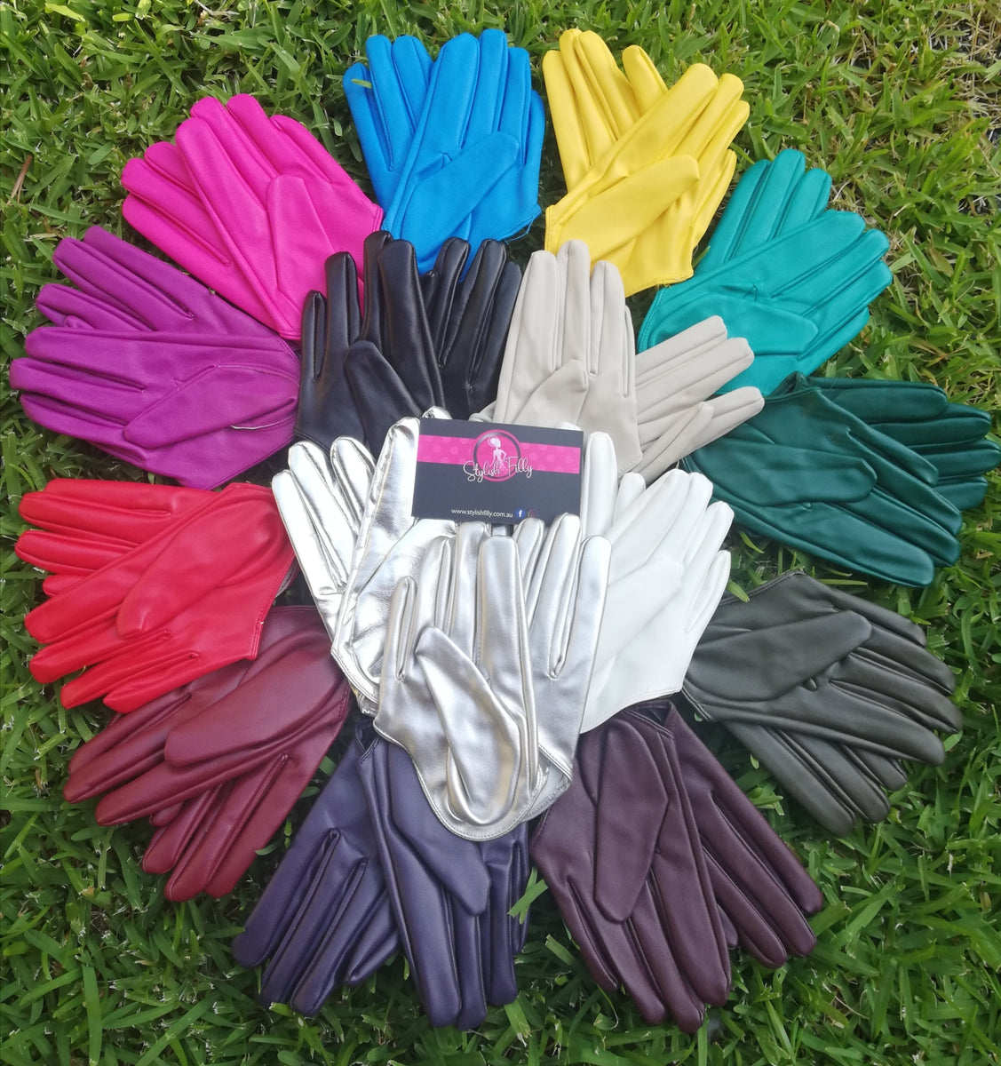 HALF PALM GLOVES (FAUX LEATHER) - other colours available – Stylish Filly